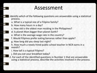 Lesson 1 introducing statistics | PPTX