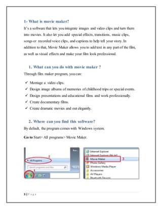 Introduction to Movie Maker | DOCX