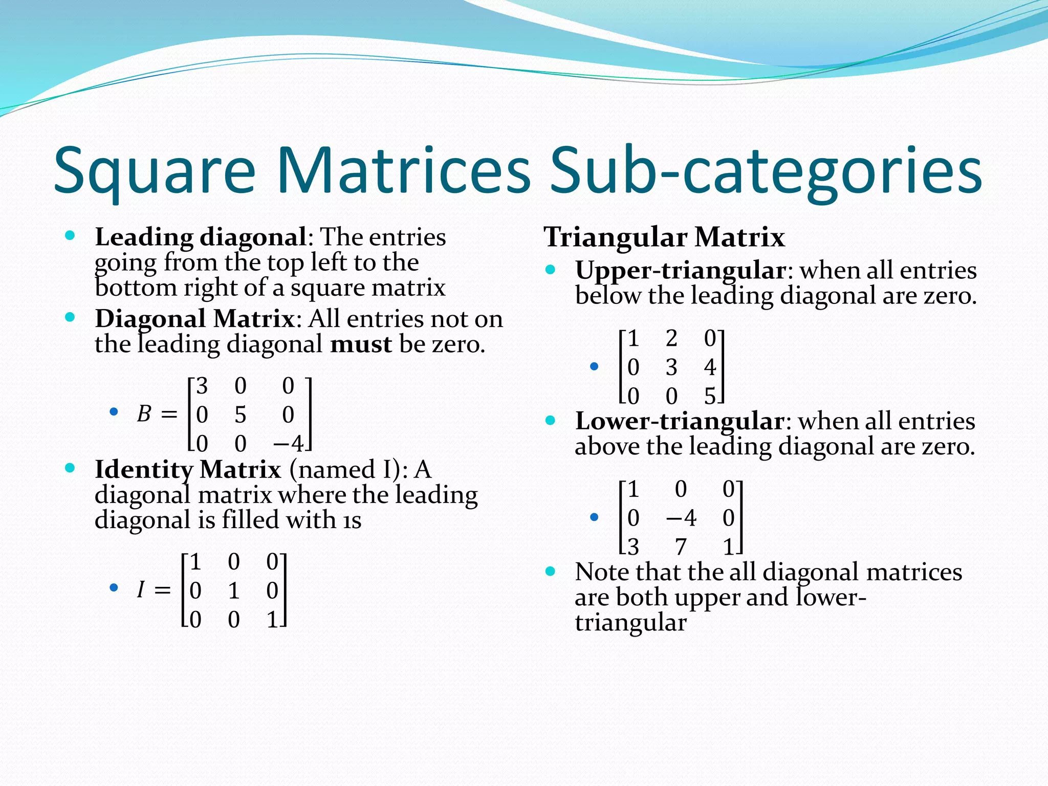 Lesson 1 - Introduction to Matrices | PPTX