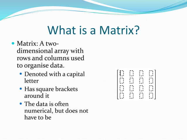 Lesson 1 - Introduction to Matrices | PPTX