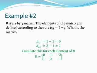 Lesson 1 - Introduction to Matrices | PPTX