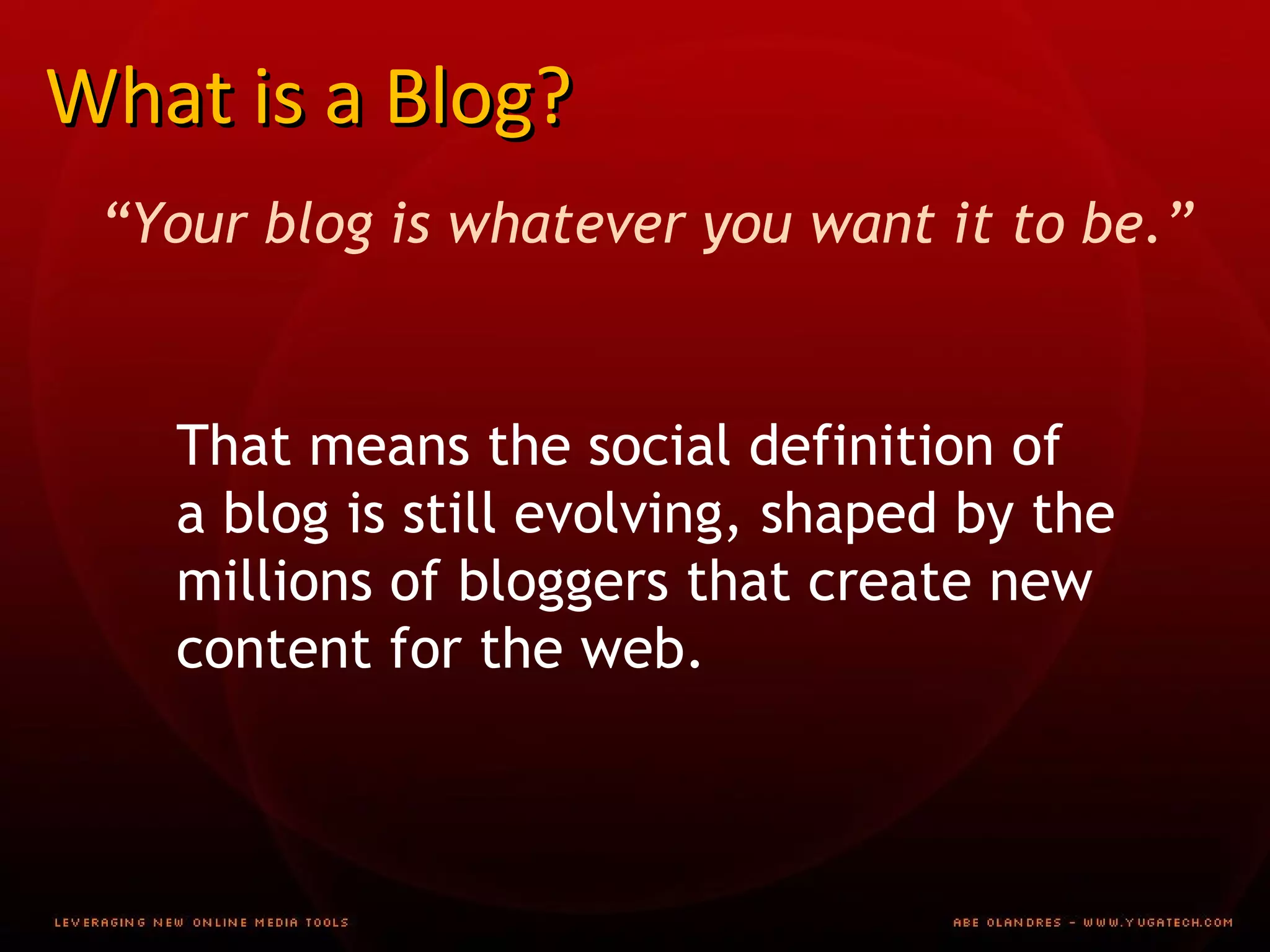 Lesson 1 Introduction To Blogging | PPT