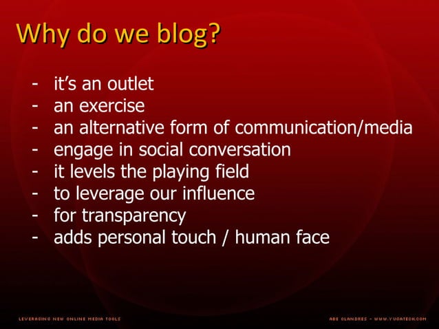 Lesson 1 Introduction To Blogging | PPT