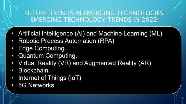Lesson 1 Introduction To Emerging Technologiespptx Computing