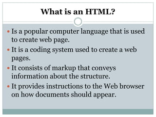 Introduction to HTML | PPT