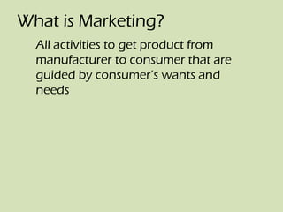 Lesson 1 Introduction to Marketing | PDF