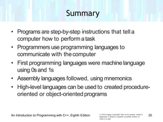 Lesson 1 introduction to programming | PDF