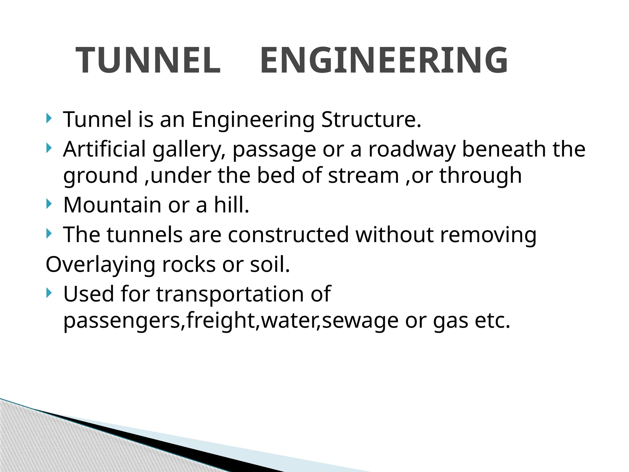 Lesson 1- Introduction tunnel engg for knowing the methods in ...