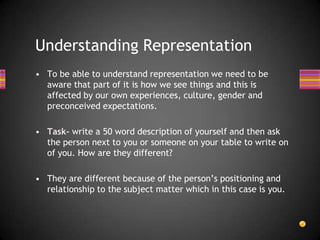 AS Lesson 1 - intro to course outline and representation | PPT