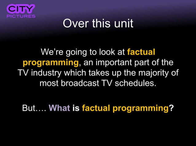 Introduction to factual programming | PPT