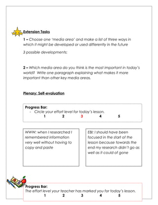 Lesson 1 intro to media worksheet | DOC
