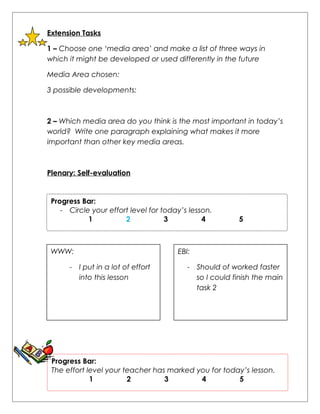 Lesson 1 intro to media worksheet | DOC