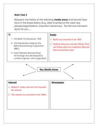 Lesson 1 intro to media worksheet | PDF