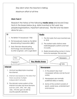 Lesson 1- Intro to Media Worksheet | PDF