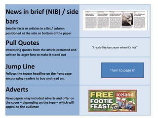 Newspaper Lesson 1 Intro and exam | PPTX