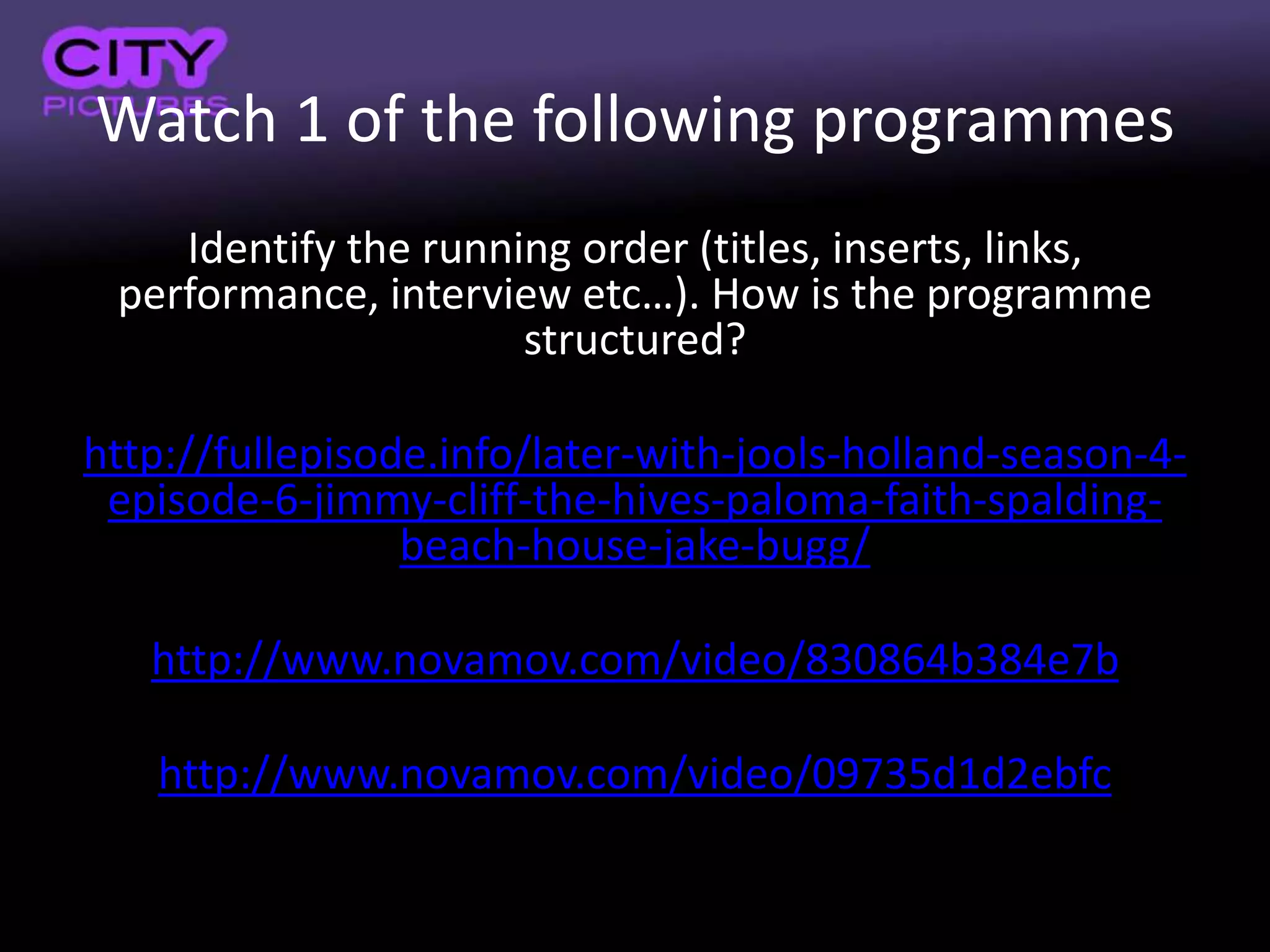 Lesson 1 - an introduction to multicamera filming techniques | PPTX