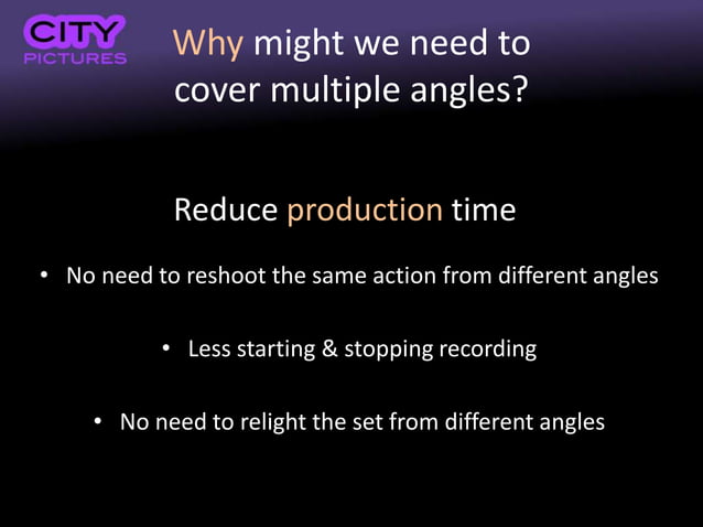 Lesson 1 - an introduction to multicamera filming techniques | PPT
