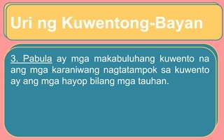 LESSON 1 - KWENTONG BAYAN.pdf- quarter 1 aralin 1 | PDF