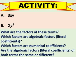 Like & unlike terms | PPTX