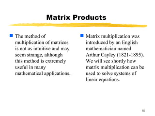 Lesson 1 matrix | PPT