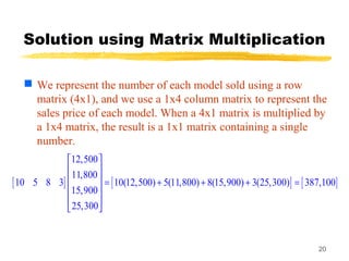 Lesson 1 matrix | PPT