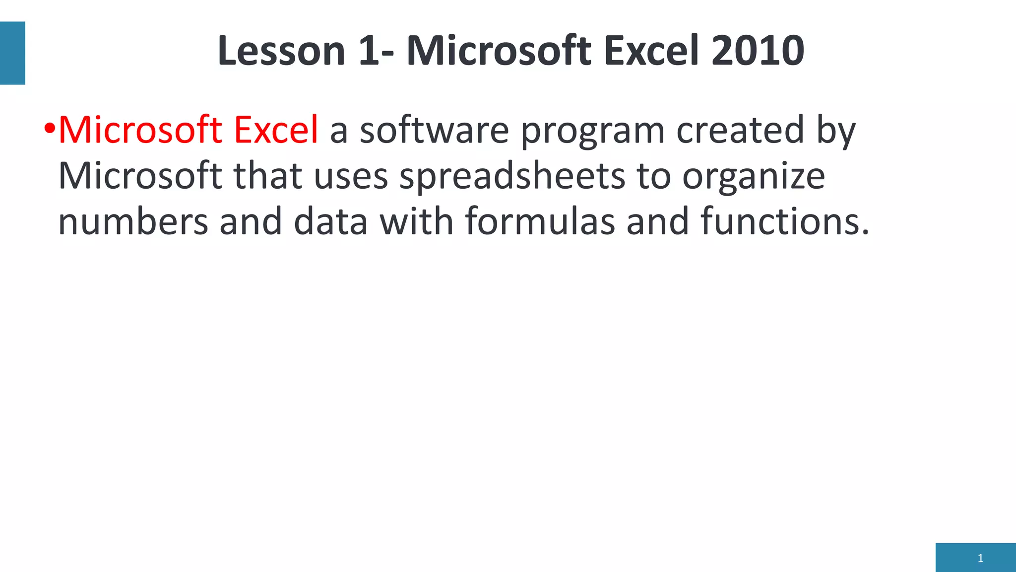 Lesson 1- Microsoft Excel 2010.pdf
