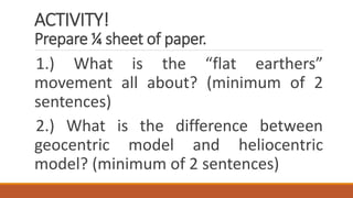 Lesson 1 - Models of the Earth and Eratosthenes calculation of the ...