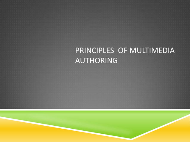 Lesson 1 multimedia authoring | PPT