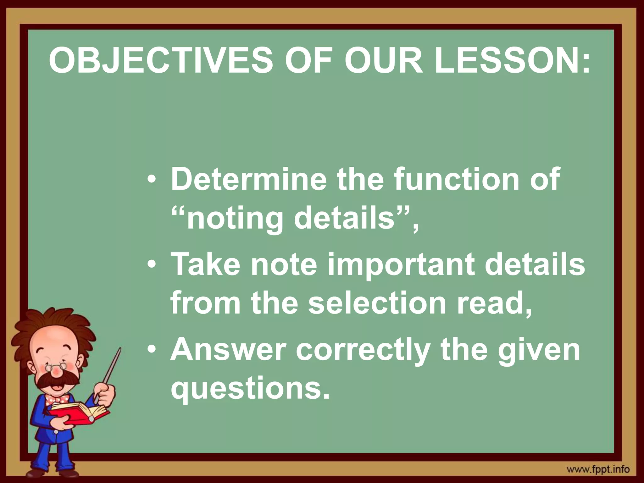 Lesson 1 noting details | PPT