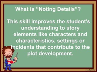 Lesson 1 noting details | PPT
