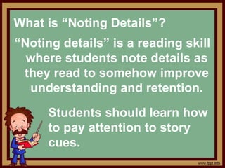 Lesson 1 noting details | PPT