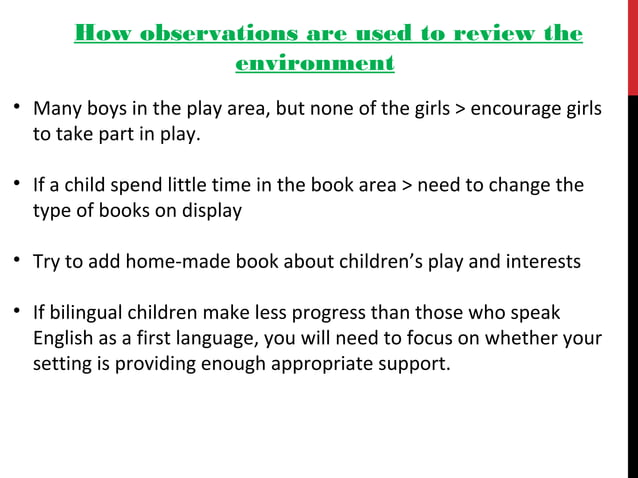 Observation, Assessment and Planning in Early Years | PPT | Parenting ...