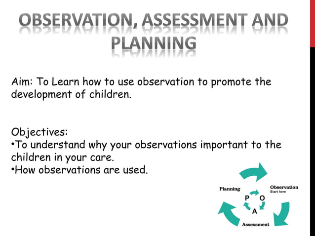 Observation, Assessment and Planning in Early Years | PPT | Parenting ...