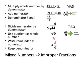 Lesson 1 operations with fractions part 1 (notes) | PPT