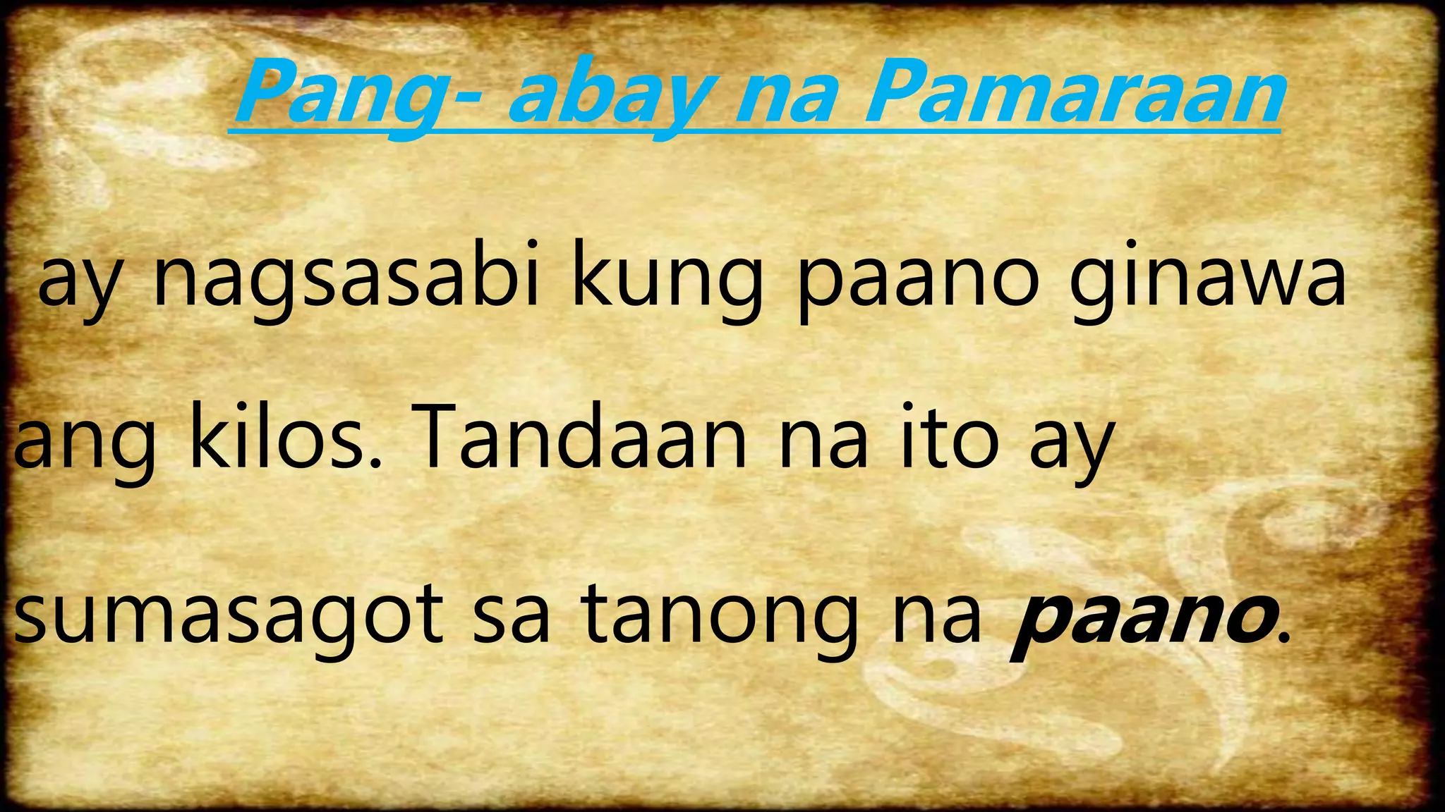 Lesson 1 pang- abay | PPTX
