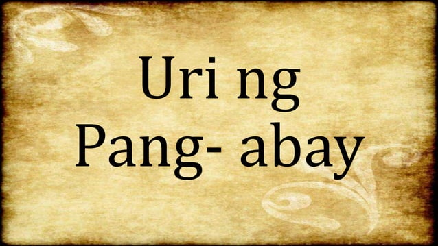 Lesson 1 pang- abay | PPT