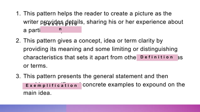 LESSON 1- Patterns of Development in Writing Across Disciplines.pptx ...