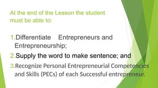 LESSON 1 - Personal Competencies and Skills (PECs).pptx