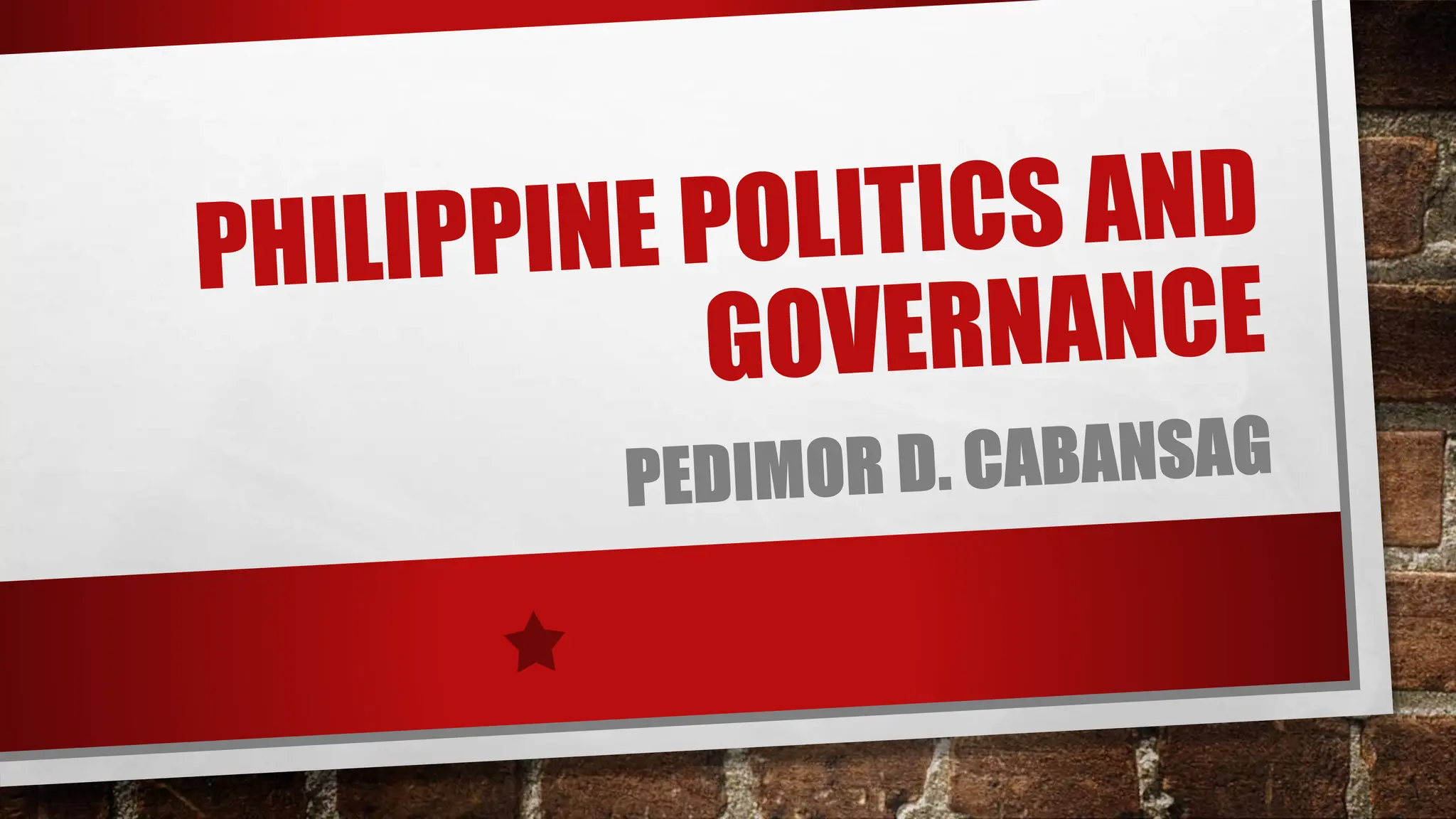 Lesson 1 - philippine governance and politics | PPTX