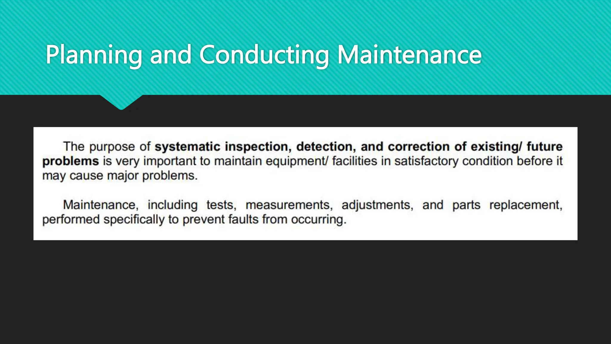 LESSON 1- Procedures in Planning and Conducting Maintenance.pptx
