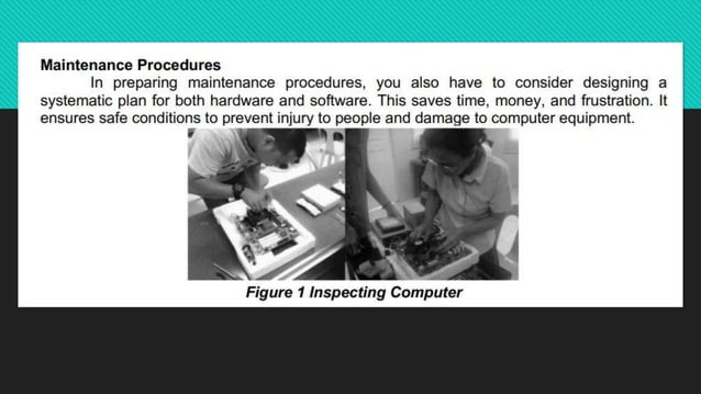 LESSON 1- Procedures in Planning and Conducting Maintenance.pptx | IT and Internet Support ...