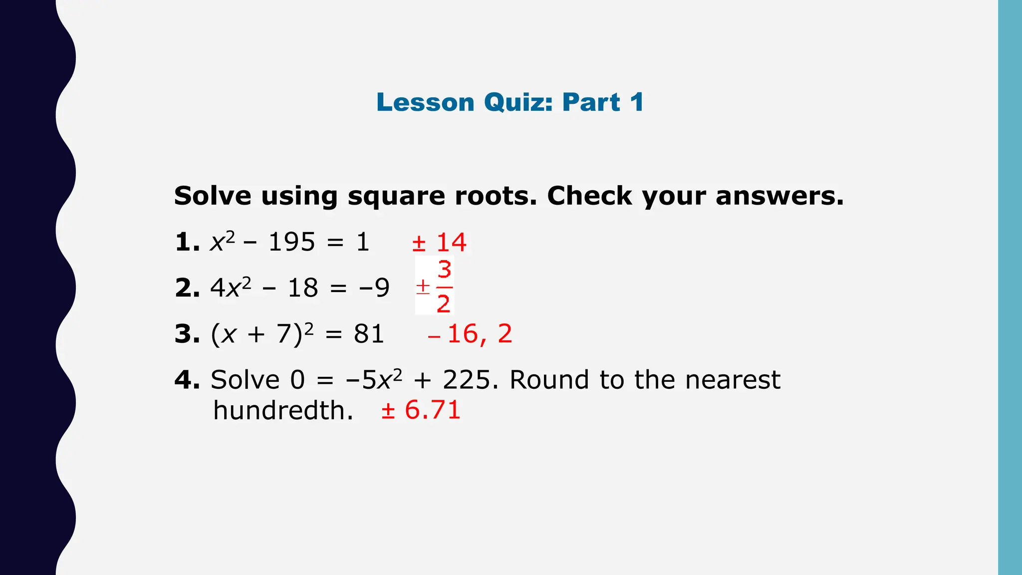 lesson 1-quadratic equation.pptx | Physics | Science