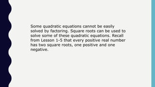 lesson 1-quadratic equation.pptx | Physics | Science