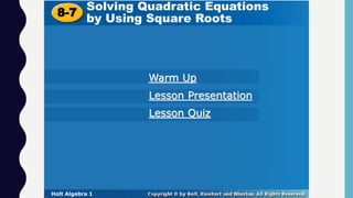 lesson 1-quadratic equation.pptx | Physics | Science