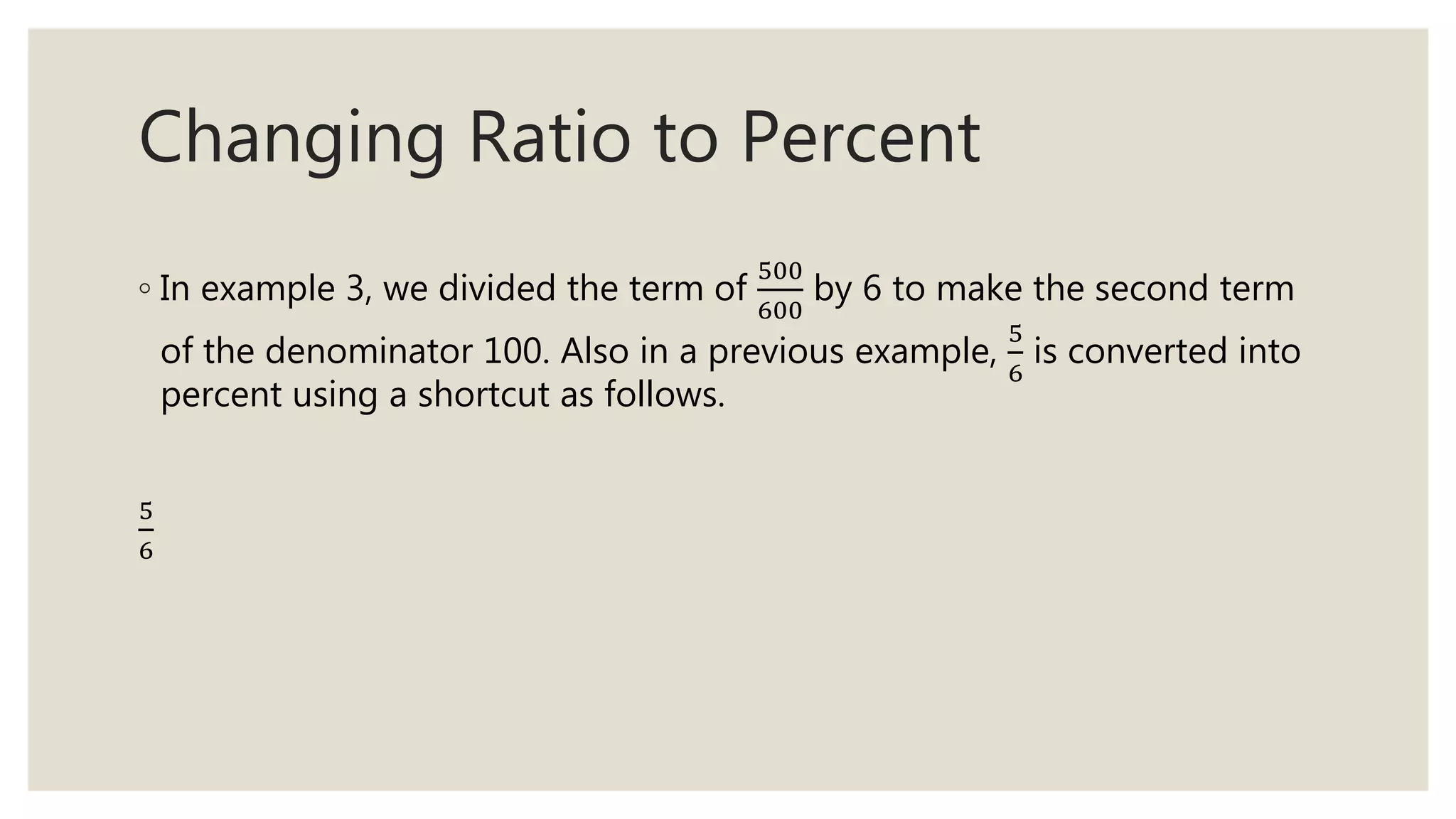 Lesson 1 - Quarter 3 (Percent in Relation to fraction, Ratio, and ...