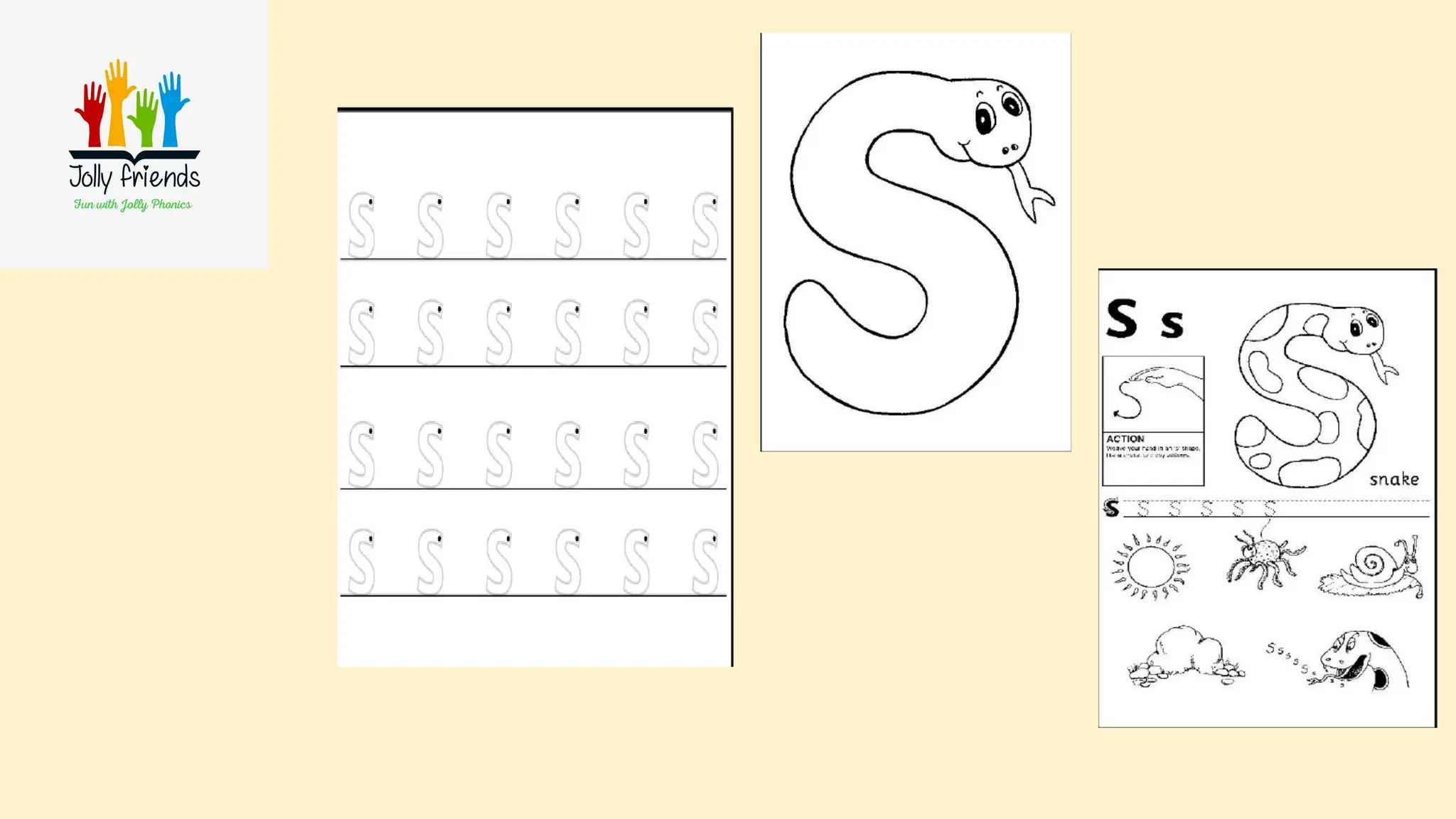 Lesson 1- S Jolly Phonics Lesson 1 - Sound S | PPTX