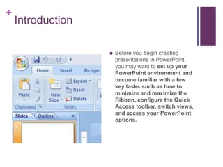 Lesson 1 seeting up your powerpoint presentation | PPT