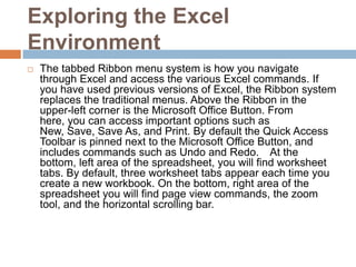 Lesson 1 setting up excel environment | PPTX