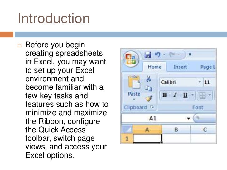 Lesson 1 setting up excel environment