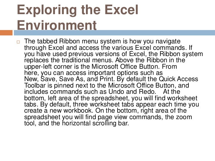 Lesson 1 setting up excel environment